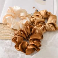 China Custom Logo Satin Silk Hair Scrunchies Large Elastic Hair Ties 10.5cm Bulk for sale