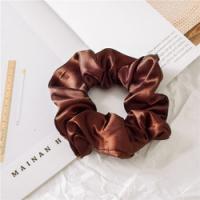 China Custom Logo Satin Silk Hair Scrunchies Large Elastic Hair Ties 10.5cm Bulk for sale