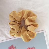 China Wholesale Satin Hair Scrunchies Imitated Silk Shine Rhinestone 10cm 8.5g for sale