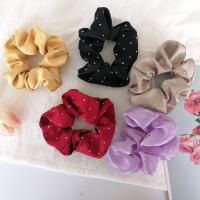 China Wholesale Satin Hair Scrunchies Imitated Silk Shine Rhinestone 10cm 8.5g for sale