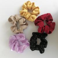 China Wholesale Satin Hair Scrunchies Imitated Silk Shine Rhinestone 10cm 8.5g for sale