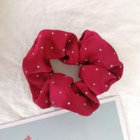 China Wholesale Satin Hair Scrunchies Imitated Silk Shine Rhinestone 10cm 8.5g for sale