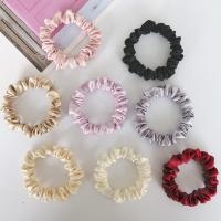 China 5 Pcs Set Satin Hair Scrunchies Elastic Hair Ties for Thick Hair Diameter 6.5cm OEM for sale