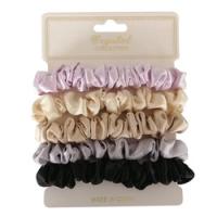 China 5 Pcs Set Satin Hair Scrunchies Elastic Hair Ties for Thick Hair Diameter 6.5cm OEM for sale