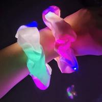 China LED Luminous Satin Hair Scrunchies 11cm Party Hair Ties for Women Girls 3 Lighting Modes for sale