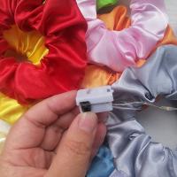 China LED Luminous Satin Hair Scrunchies 11cm Party Hair Ties for Women Girls 3 Lighting Modes for sale