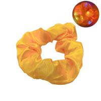 China LED Luminous Satin Hair Scrunchies 11cm Party Hair Ties for Women Girls 3 Lighting Modes for sale