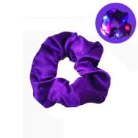 China LED Luminous Satin Hair Scrunchies 11cm Party Hair Ties for Women Girls 3 Lighting Modes for sale