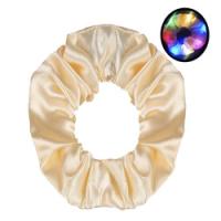 China LED Luminous Satin Hair Scrunchies 11cm Party Hair Ties for Women Girls 3 Lighting Modes for sale