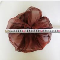 China Wholesale Custom Fabric Hair Scrunchies 26cm Large Organza Hair Ties for Women Girls for sale