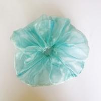 China Wholesale Custom Fabric Hair Scrunchies 26cm Large Organza Hair Ties for Women Girls for sale