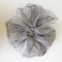 China Wholesale Custom Fabric Hair Scrunchies 26cm Large Organza Hair Ties for Women Girls for sale