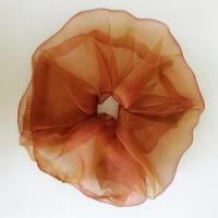 China Wholesale Custom Fabric Hair Scrunchies 26cm Large Organza Hair Ties for Women Girls for sale