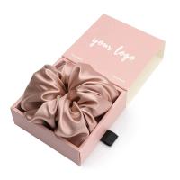 China 100% Pure Mulberry Silk Hair Scrunchies 19cm Oversized Elastic Hair Ties for Women for sale