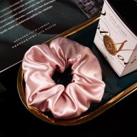 China 100% Pure Mulberry Silk Hair Scrunchies 19cm Oversized Elastic Hair Ties for Women for sale