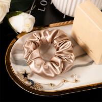 China 100% Pure Mulberry Silk Hair Scrunchies 19cm Oversized Elastic Hair Ties for Women for sale