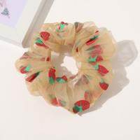 China Embroidered Oversize Hair Scrunchies 14cm 12cm Mesh Cloth Soft Elastic Hair Ties for sale