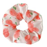 China Oversized Chiffon Hair Scrunchies Lemon Printed Fruit Elastic Hair Ties 500pcs MOQ for sale