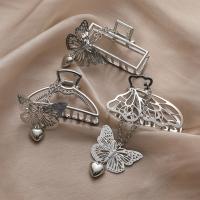 China Alloy Butterfly Hair Claw Clip 10cm French Pendant Elegant Shark Hair Accessories for Women for sale