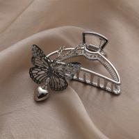 China Alloy Butterfly Hair Claw Clip 10cm French Pendant Elegant Shark Hair Accessories for Women for sale