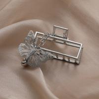China Alloy Butterfly Hair Claw Clip 10cm French Pendant Elegant Shark Hair Accessories for Women for sale