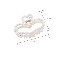 China Elegant Pearl Hair Clip Claw Alloy Electroplate Women Hair Accessories 10cm for sale