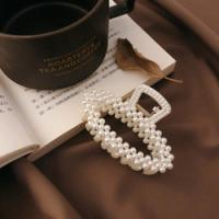 China Elegant Pearl Hair Clip Claw Alloy Electroplate Women Hair Accessories 10cm for sale