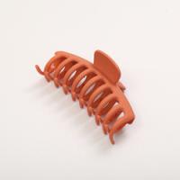 China Black Matte Claw Hair Clip Korean Solid Large Ponytail Hair Claw 30g Plastic for sale