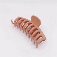 China Black Matte Claw Hair Clip Korean Solid Large Ponytail Hair Claw 30g Plastic for sale