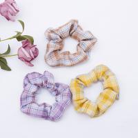 China Baby Blue Stretchy Hair Tie Coil Elastics Plateaued Scrunchie High Stretch Cute 4.13in for sale
