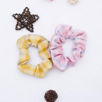 China Baby Blue Stretchy Hair Tie Coil Elastics Plateaued Scrunchie High Stretch Cute 4.13in for sale