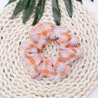 China Baby Blue Stretchy Hair Tie Coil Elastics Plateaued Scrunchie High Stretch Cute 4.13in for sale