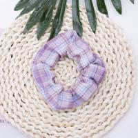 China Baby Blue Stretchy Hair Tie Coil Elastics Plateaued Scrunchie High Stretch Cute 4.13in for sale