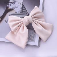 China Satin Fabric Large Butterfly Hair Clips 13cm 14cm Women Girls Fashion Hair Accessories for sale