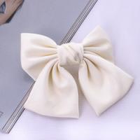 China Satin Fabric Large Butterfly Hair Clips 13cm 14cm Women Girls Fashion Hair Accessories for sale