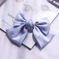 China Satin Fabric Large Butterfly Hair Clips 13cm 14cm Women Girls Fashion Hair Accessories for sale