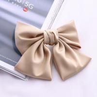 China Satin Fabric Large Butterfly Hair Clips 13cm 14cm Women Girls Fashion Hair Accessories for sale