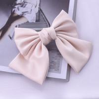 China Satin Fabric Large Butterfly Hair Clips 13cm 14cm Women Girls Fashion Hair Accessories for sale