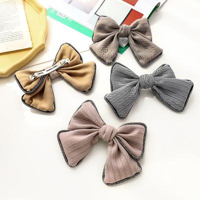 China Fabric Hair Clip 20cm Handmade Bow Hairpin for Girls Daily Decoration OEM ODM for sale