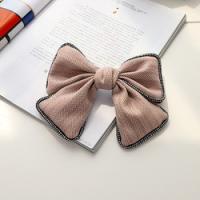 China Fabric Hair Clip 20cm Handmade Bow Hairpin for Girls Daily Decoration OEM ODM for sale