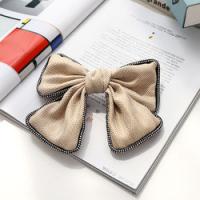 China Fabric Hair Clip 20cm Handmade Bow Hairpin for Girls Daily Decoration OEM ODM for sale