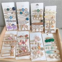 China 20Pcs Crystal Hair Clips Set Acrylic Pearl Bobby Pins Women Korea Fashion Hair Accessories 20x9x2cm for sale