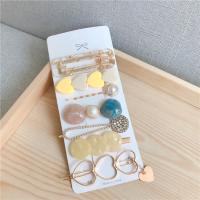 China 20Pcs Crystal Hair Clips Set Acrylic Pearl Bobby Pins Women Korea Fashion Hair Accessories 20x9x2cm for sale