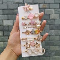 China 20Pcs Crystal Hair Clips Set Acrylic Pearl Bobby Pins Women Korea Fashion Hair Accessories 20x9x2cm for sale