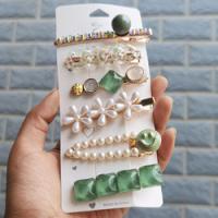 China 20Pcs Crystal Hair Clips Set Acrylic Pearl Bobby Pins Women Korea Fashion Hair Accessories 20x9x2cm for sale
