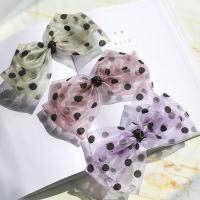 China Korean Style Big Bow Hair Clip 18cm Women Girls Fabric Butterfly Barrettes Spring Clip Hairpin for sale