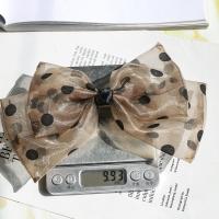 China Korean Style Big Bow Hair Clip 18cm Women Girls Fabric Butterfly Barrettes Spring Clip Hairpin for sale