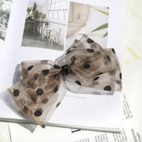 China Korean Style Big Bow Hair Clip 18cm Women Girls Fabric Butterfly Barrettes Spring Clip Hairpin for sale