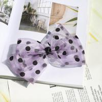 China Korean Style Big Bow Hair Clip 18cm Women Girls Fabric Butterfly Barrettes Spring Clip Hairpin for sale