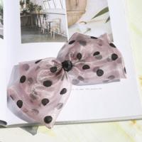China Korean Style Big Bow Hair Clip 18cm Women Girls Fabric Butterfly Barrettes Spring Clip Hairpin for sale